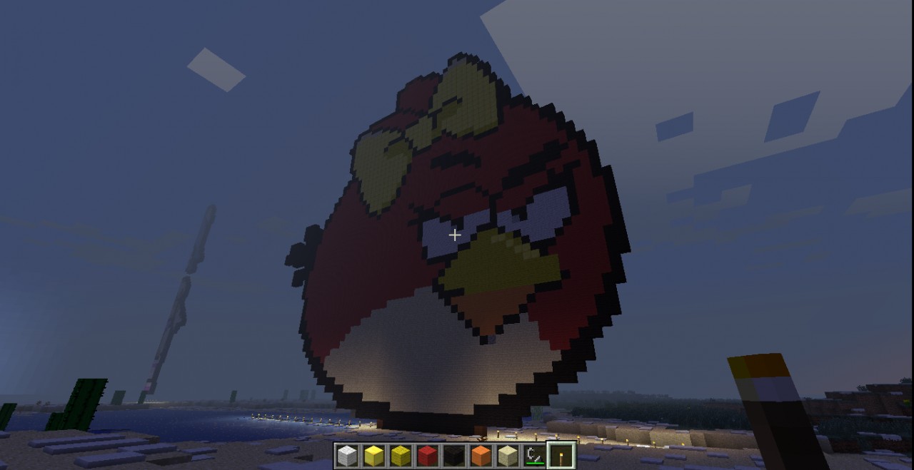 Female red angry bird Minecraft Map